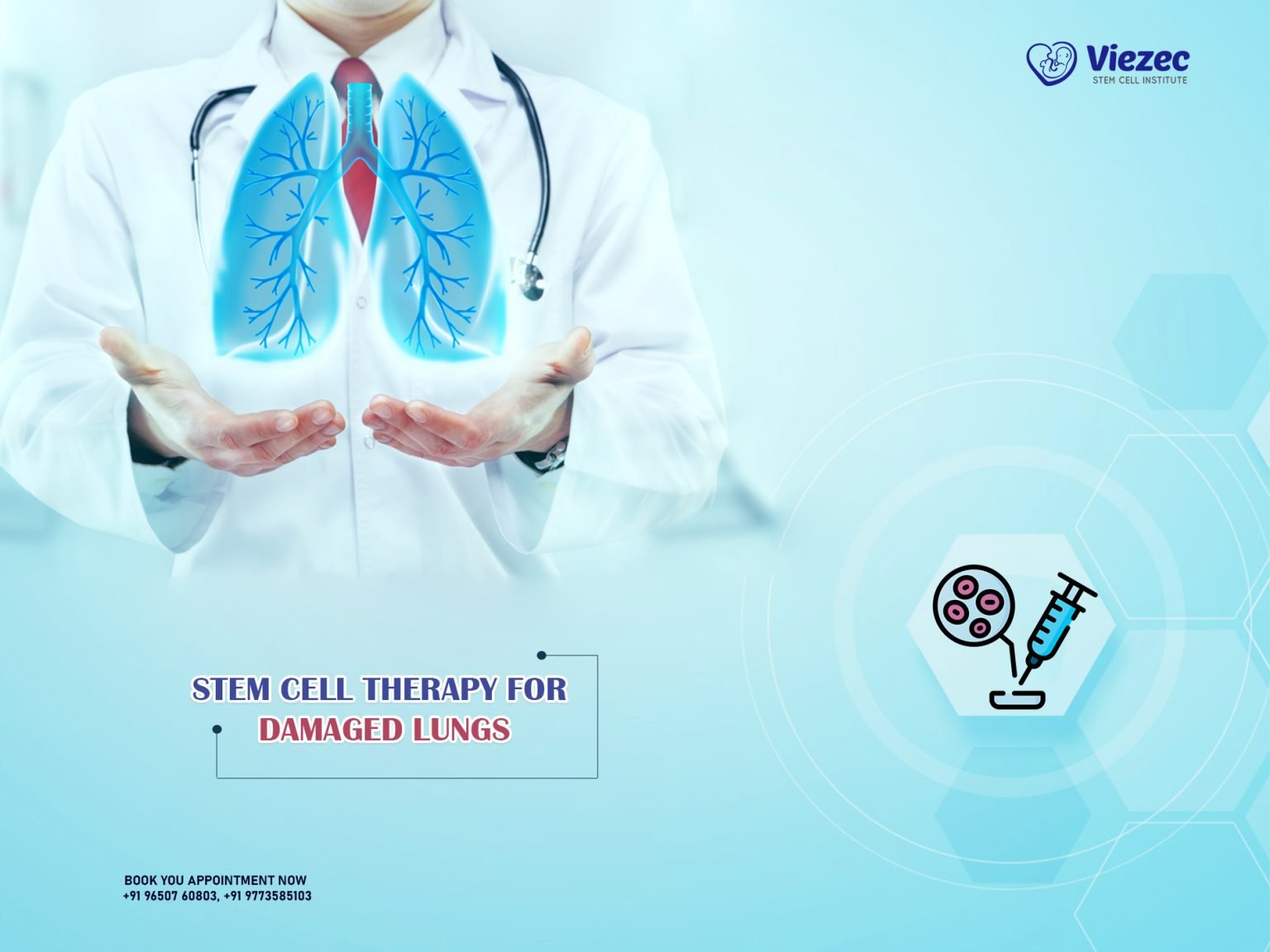 Stem Cell Therapy For Damaged Lungs - Viezec Institute India